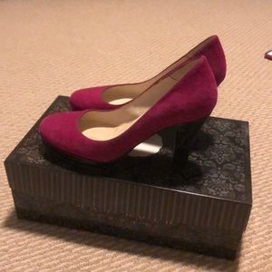 Ann Roth | Shoes | Ann Roth Size 36 Euro Suede Heel In Raspberry Pink ...